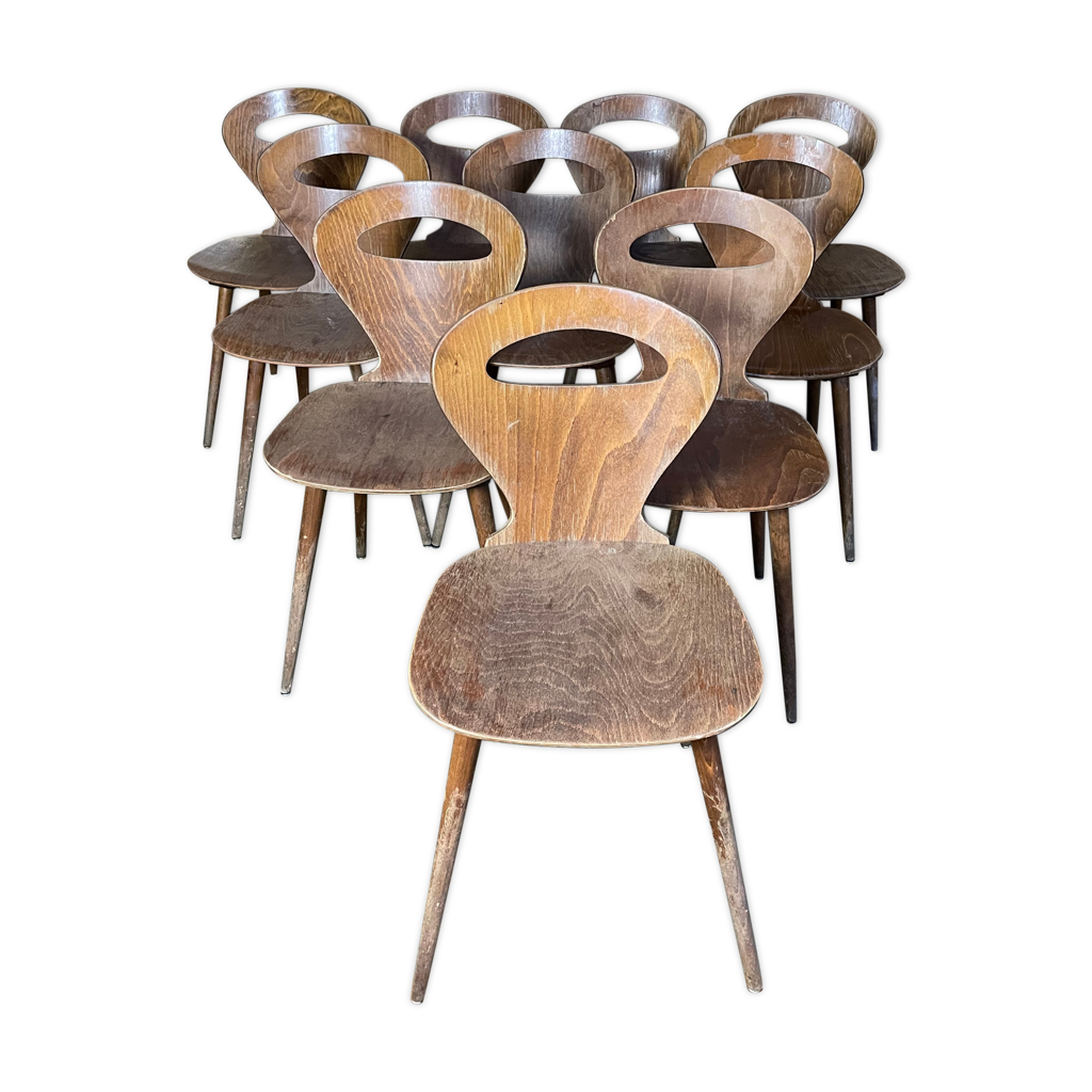 Suite de 10 chaises bistrot modèle fourmi par baumann | Selency