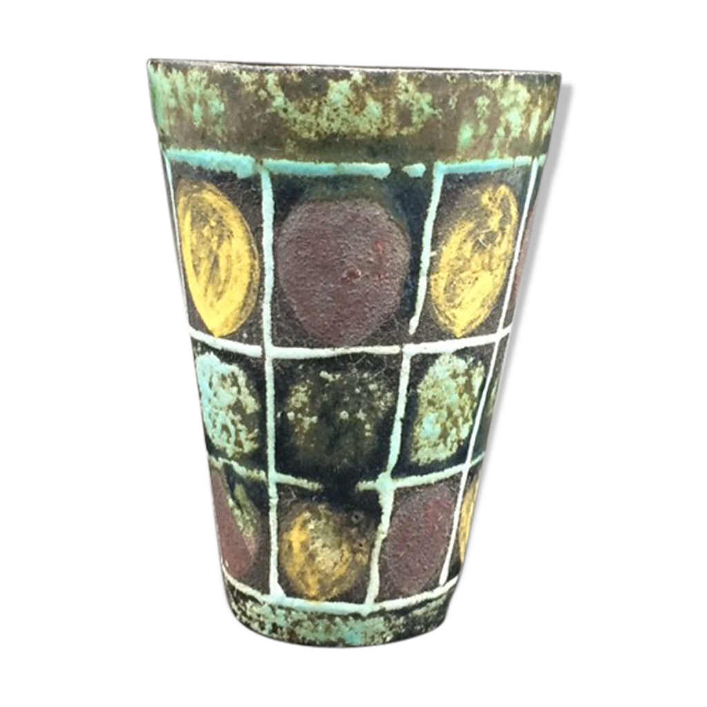 Vase en céramique signé Accolay années 60 | Selency