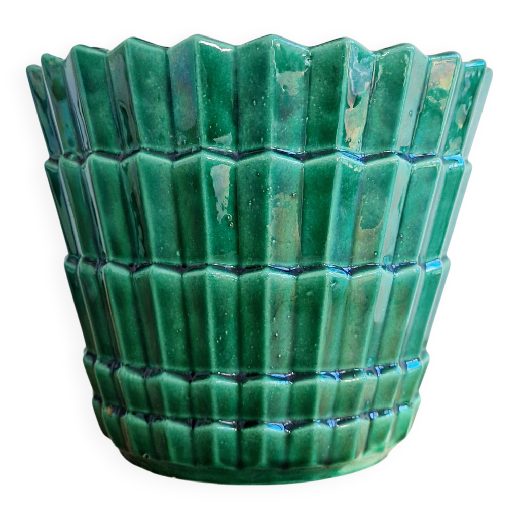 Cache-pot céramique vert St Clément | Selency