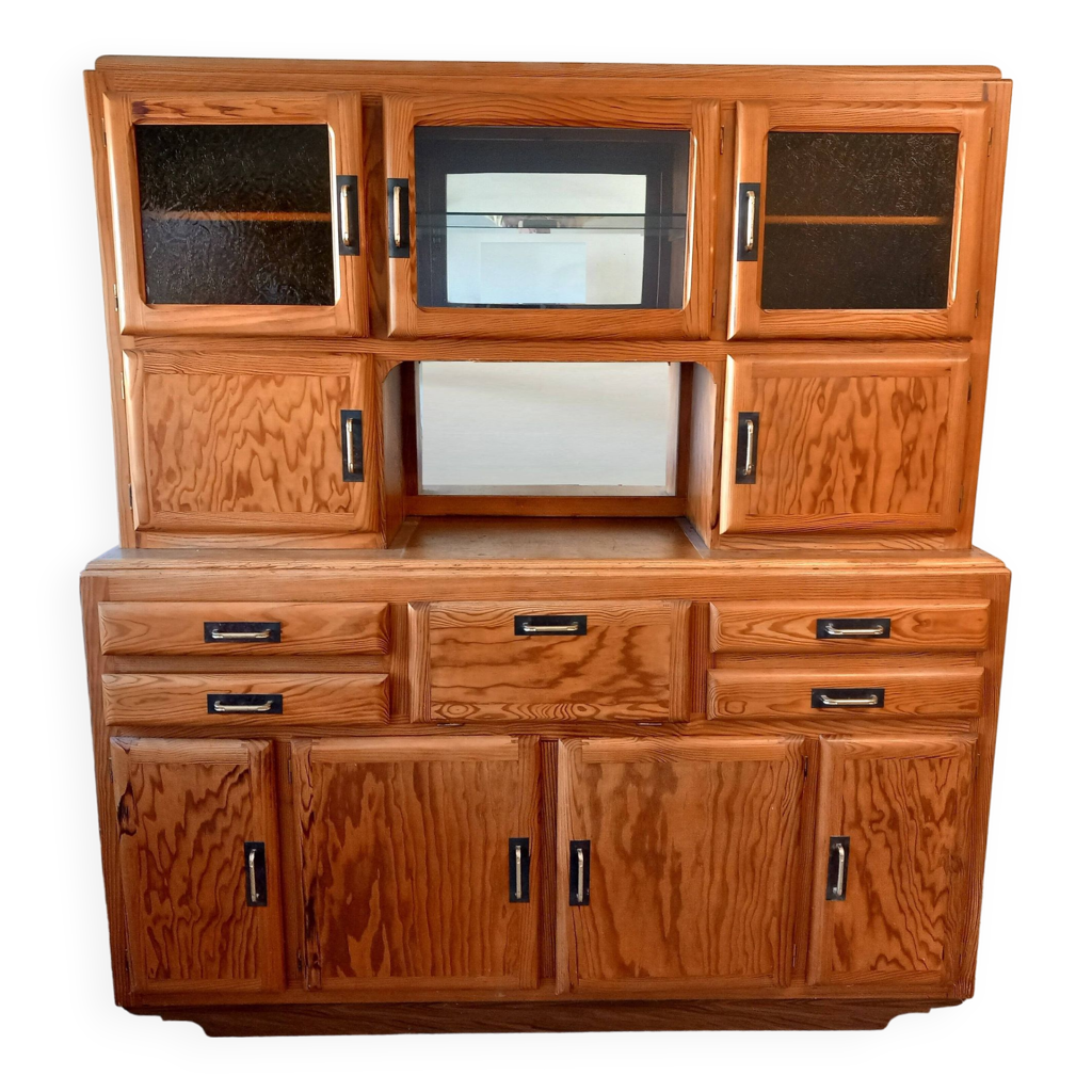 Buffet cuisine vintage bois année 50 | Selency