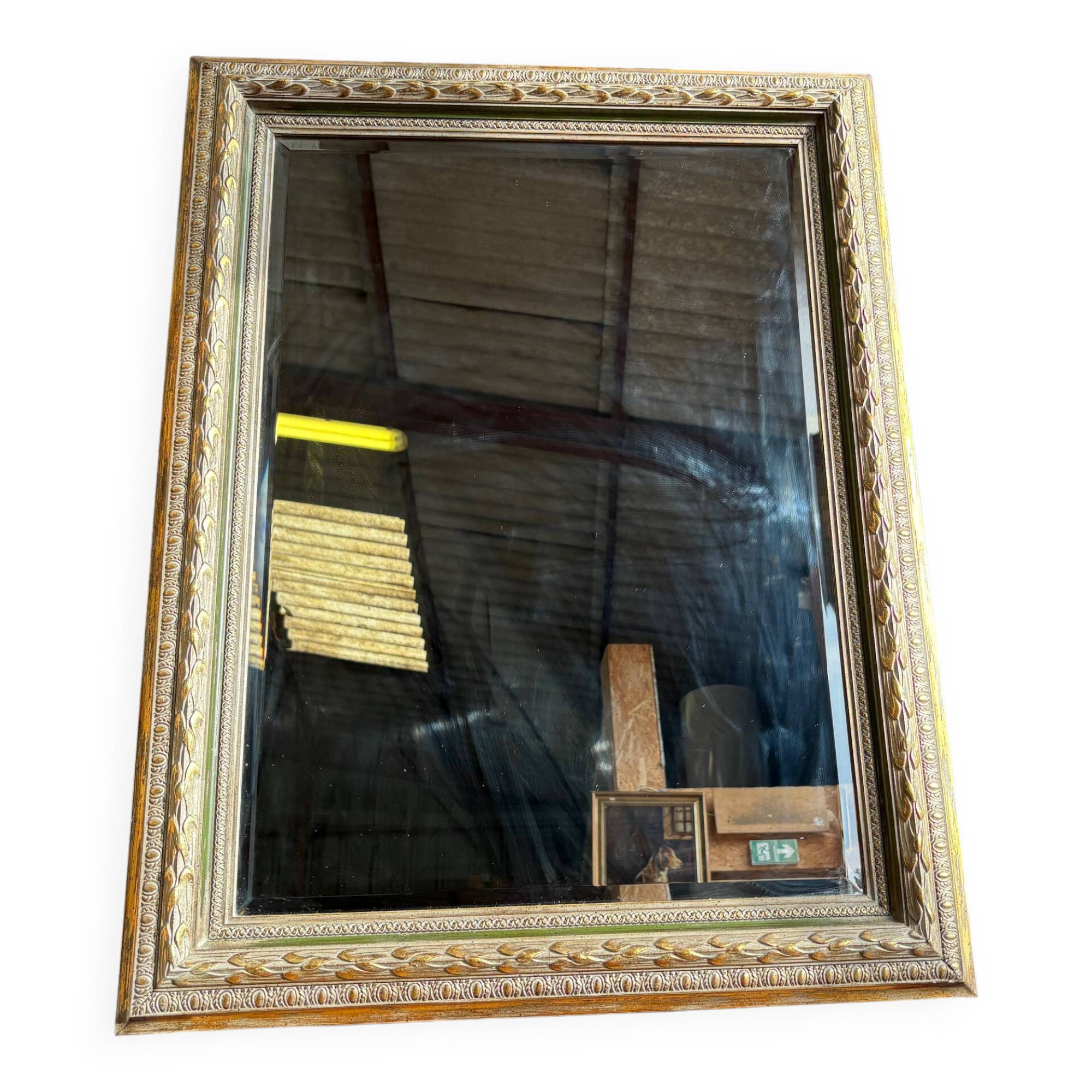 Grand miroir Deknudt "Slate Polychrome" – Belgique, années 1980 | Selency