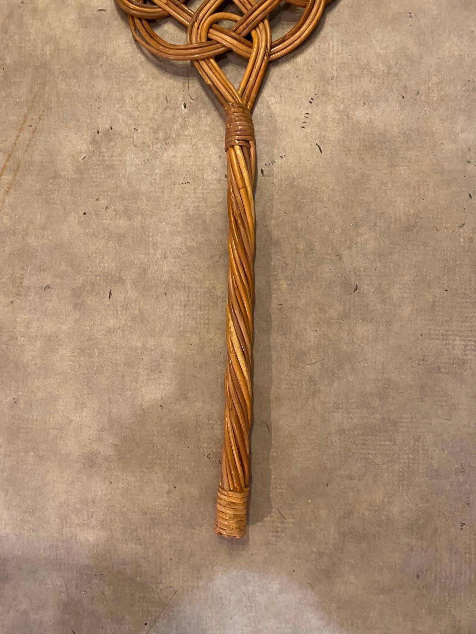 Tape tapis en osier tresse annees 60/70 | Selency