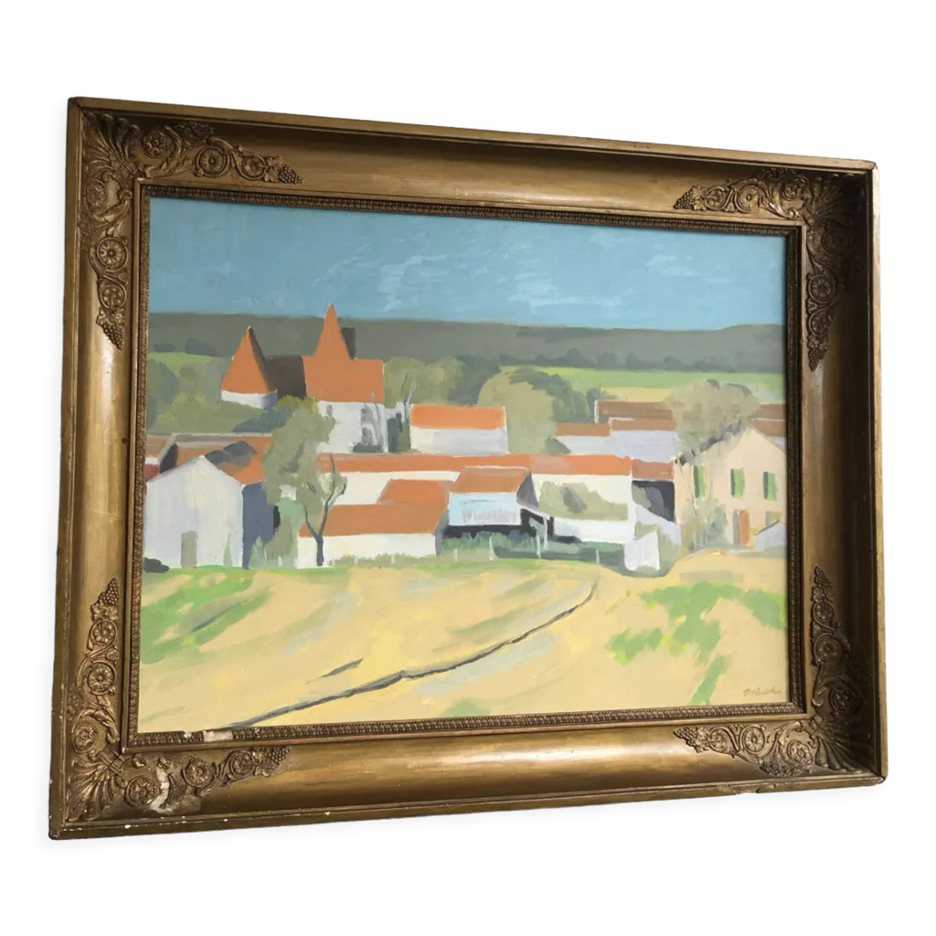 Tableau ancien Village | Selency