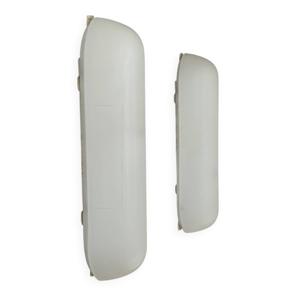 Paire d'applique vintage oblongue, opaline, France 1970 | Selency