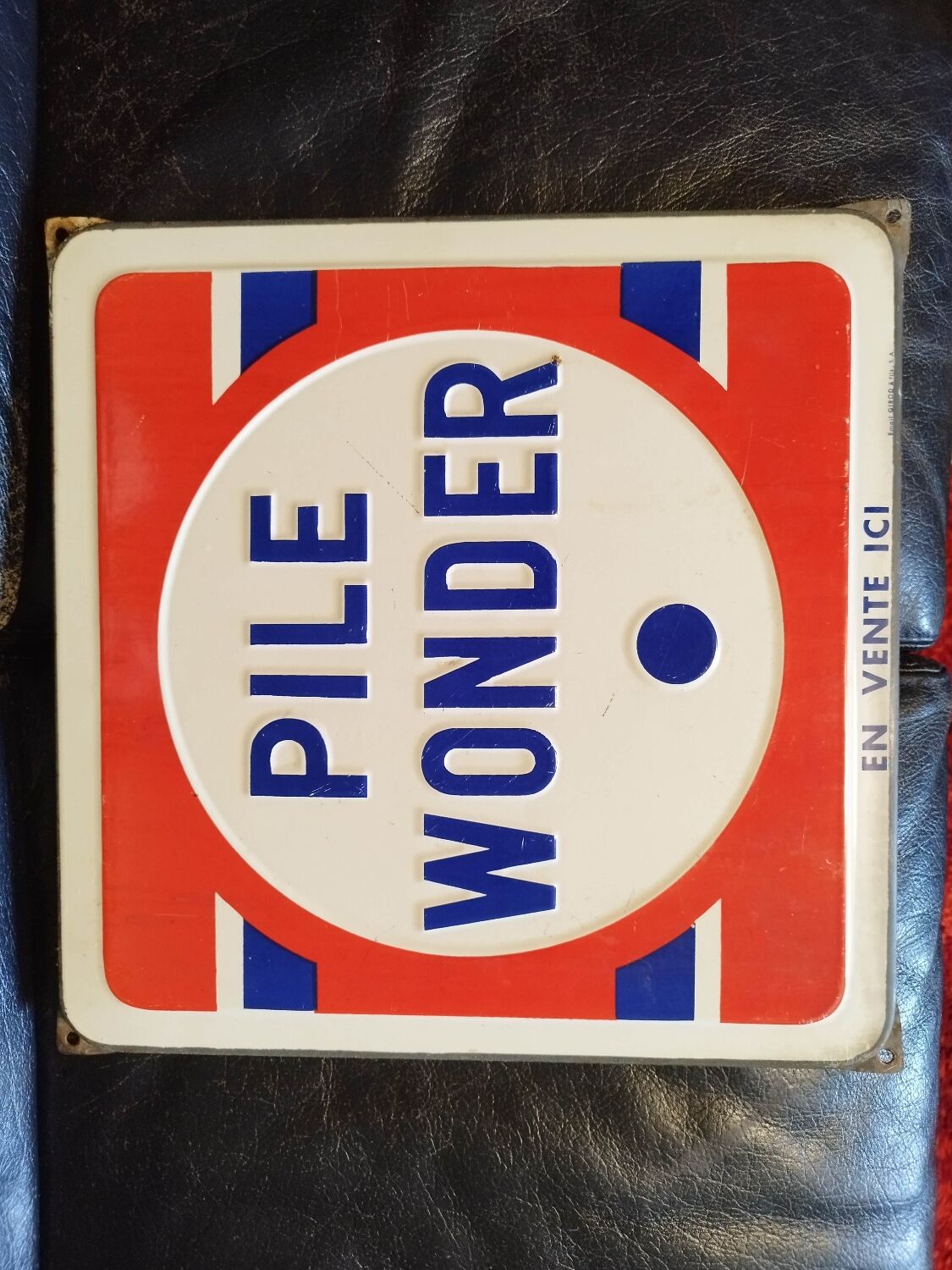 Plaque émaillée pile wonder publicitaire | Selency