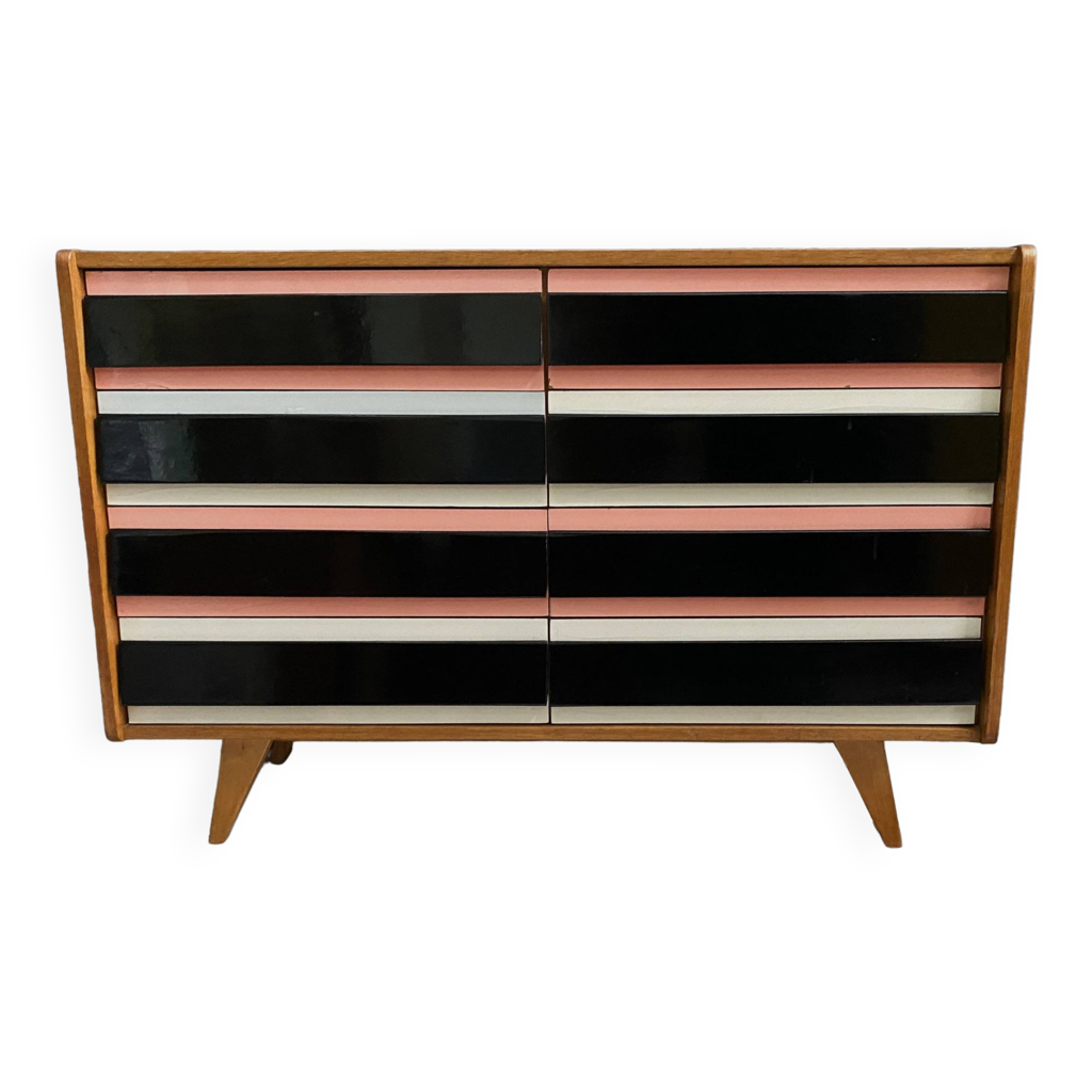 Enfilade triple façade rose Jiri Jiroutek pour Interier Praha 1960 ...