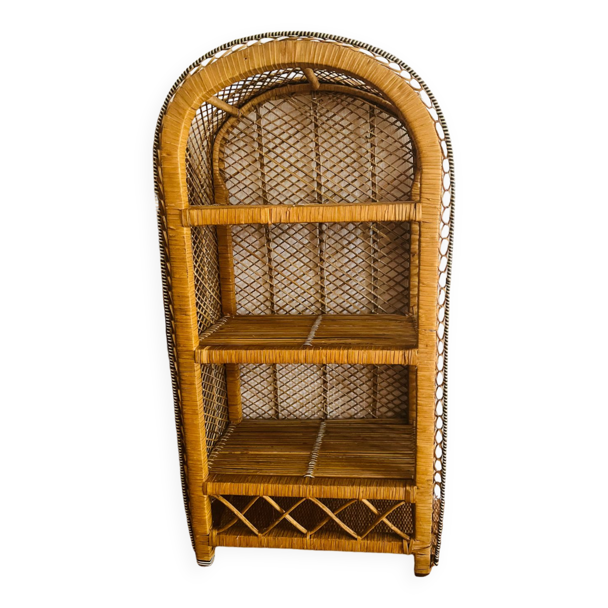 Bibliothèque en rotin osier | Selency