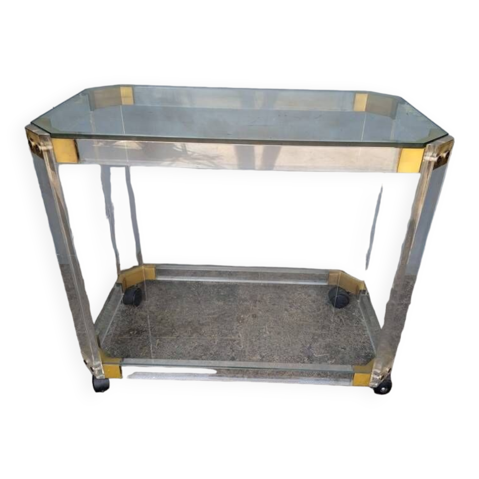 Desserte table console roulante plexi | Selency