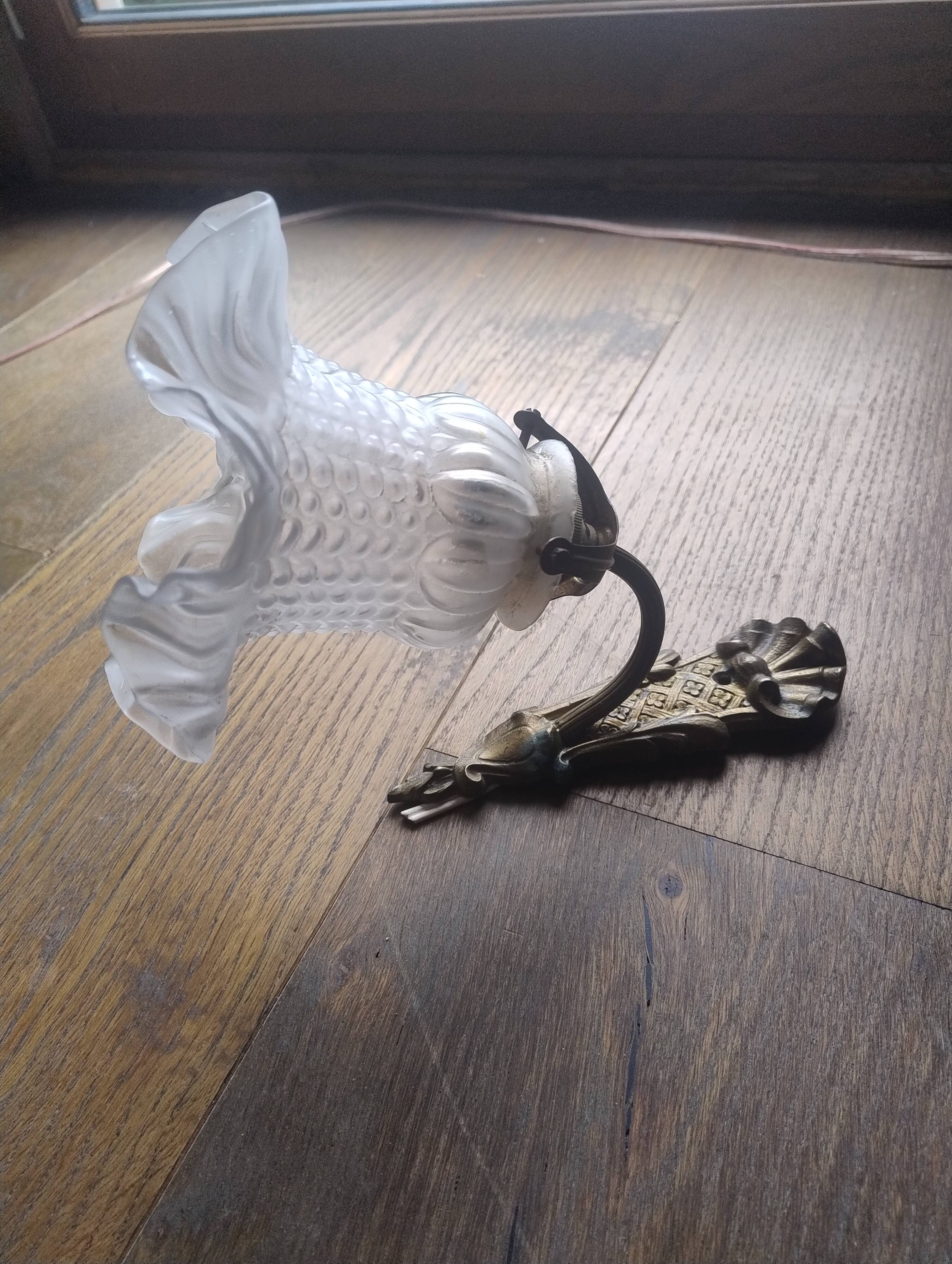 Antique gilded bronze wall lamp art deco | Selency