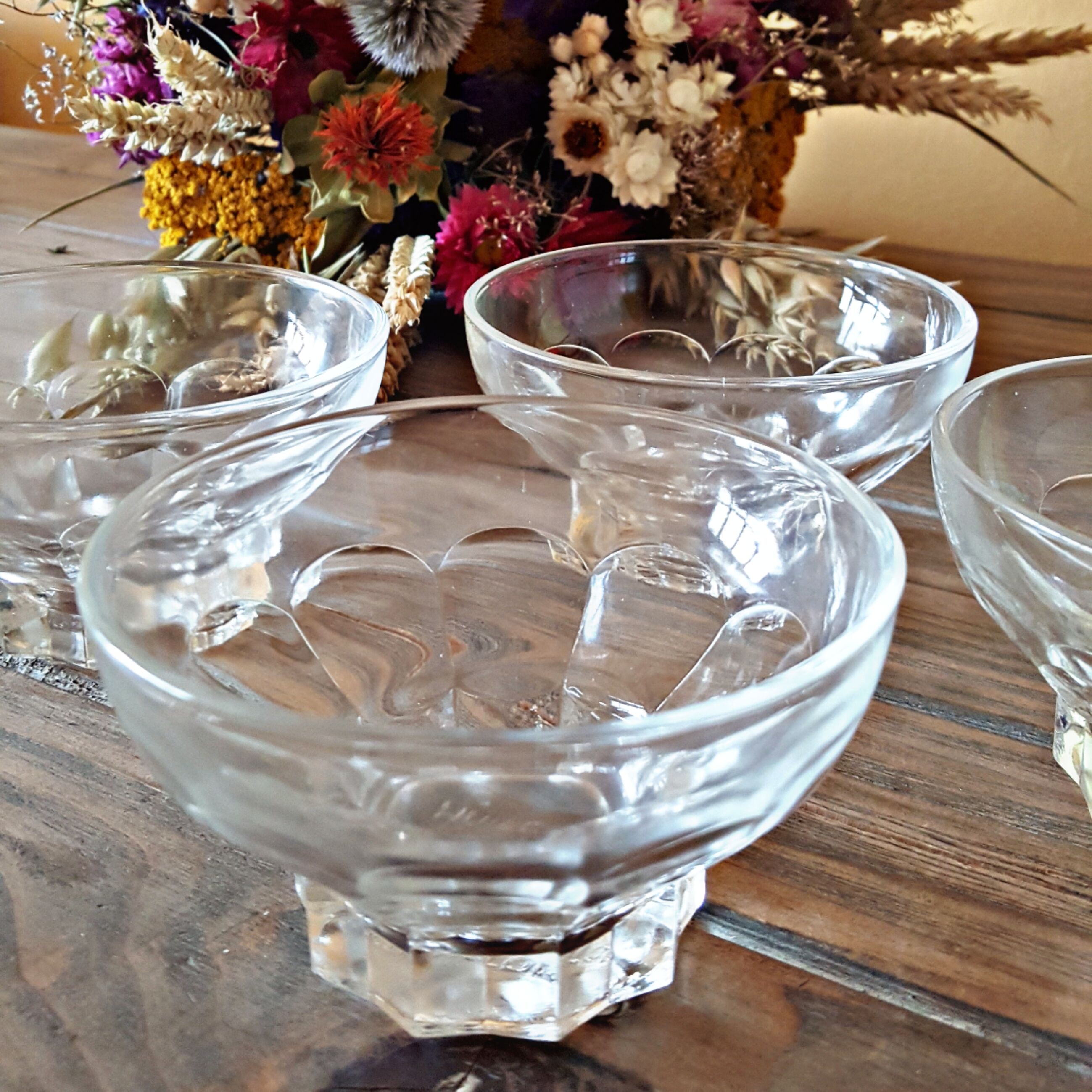 6 coupelles en verre transparent huilor | Selency