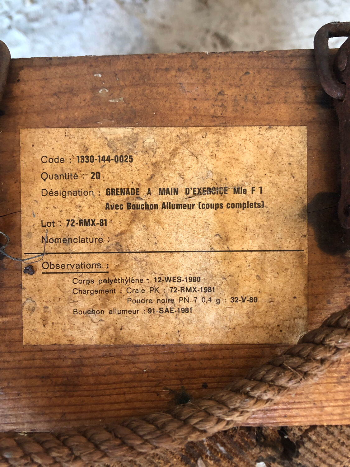 Caisse militaire en bois armée rangement vintage #a122 | Selency