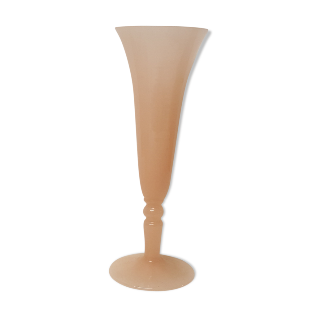 Vase soliflore rose en opaline de Venise | Selency