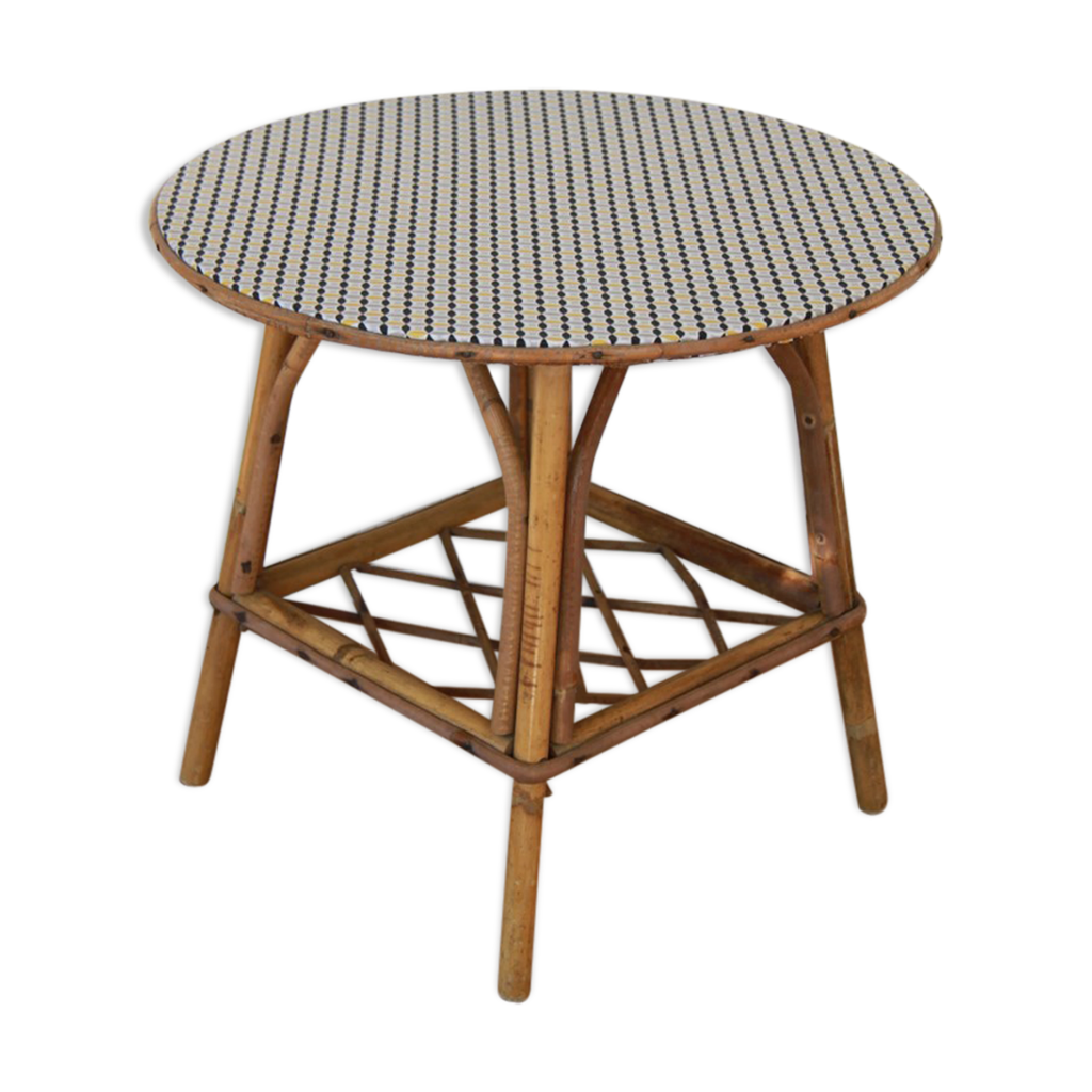 Table basse ronde en rotin | Selency
