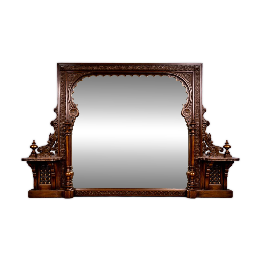 Miroir Ancien Bois Sculpt