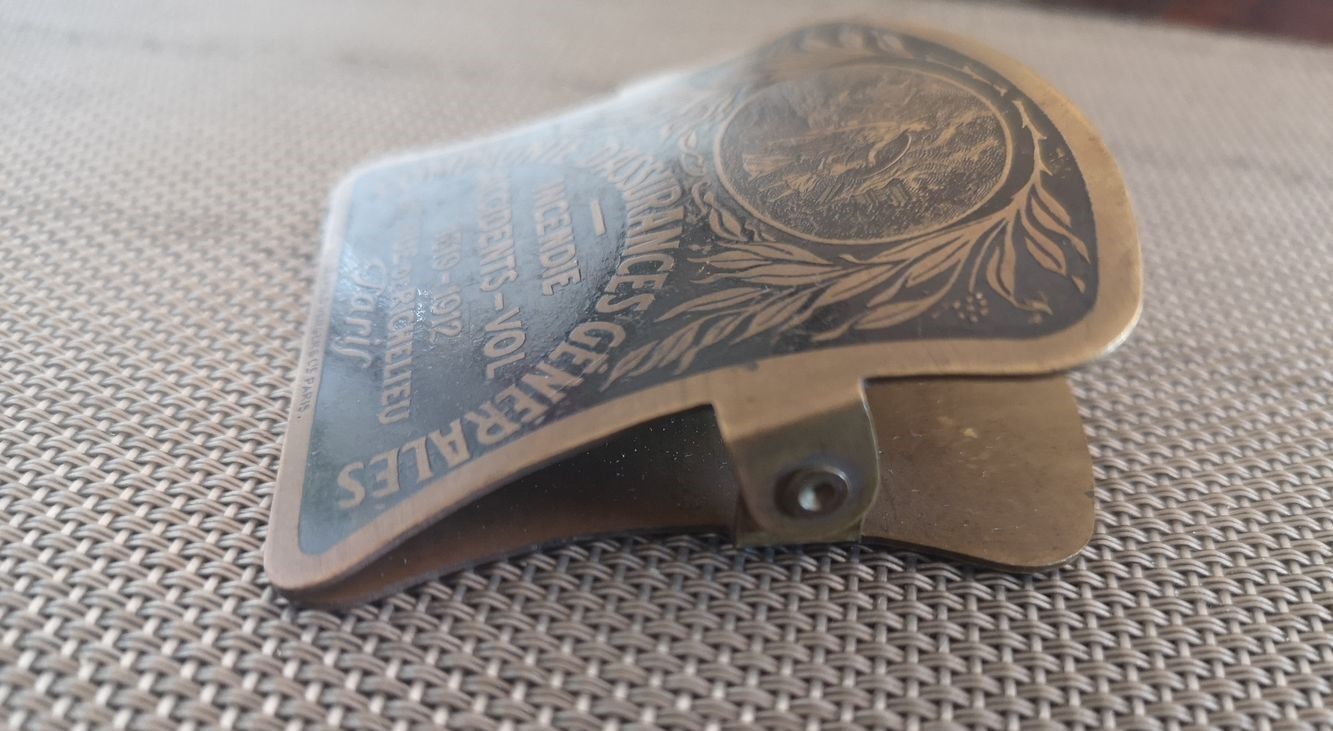 Ancienne pince à courrier/documents en bronze - Début 20ème siècle ...