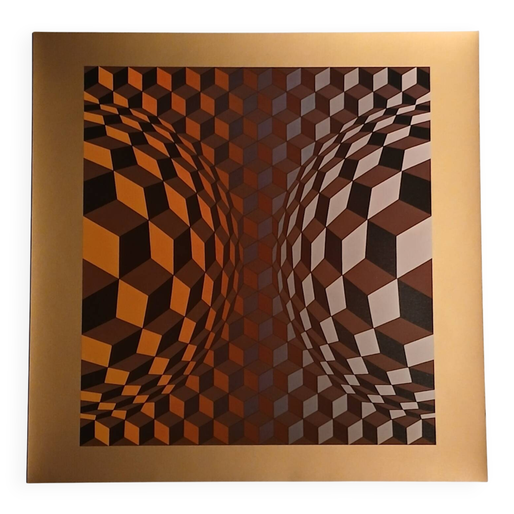 Planche Victor Vasarely – "Structure Universelle de l'Hexagone" – Op A ...