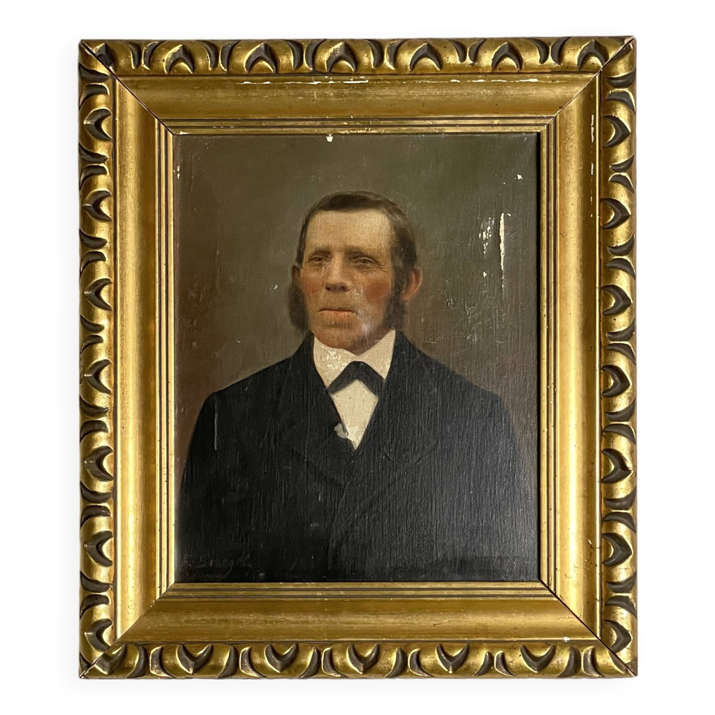 Portrait, XIXe siècle, huile sur toile | Selency