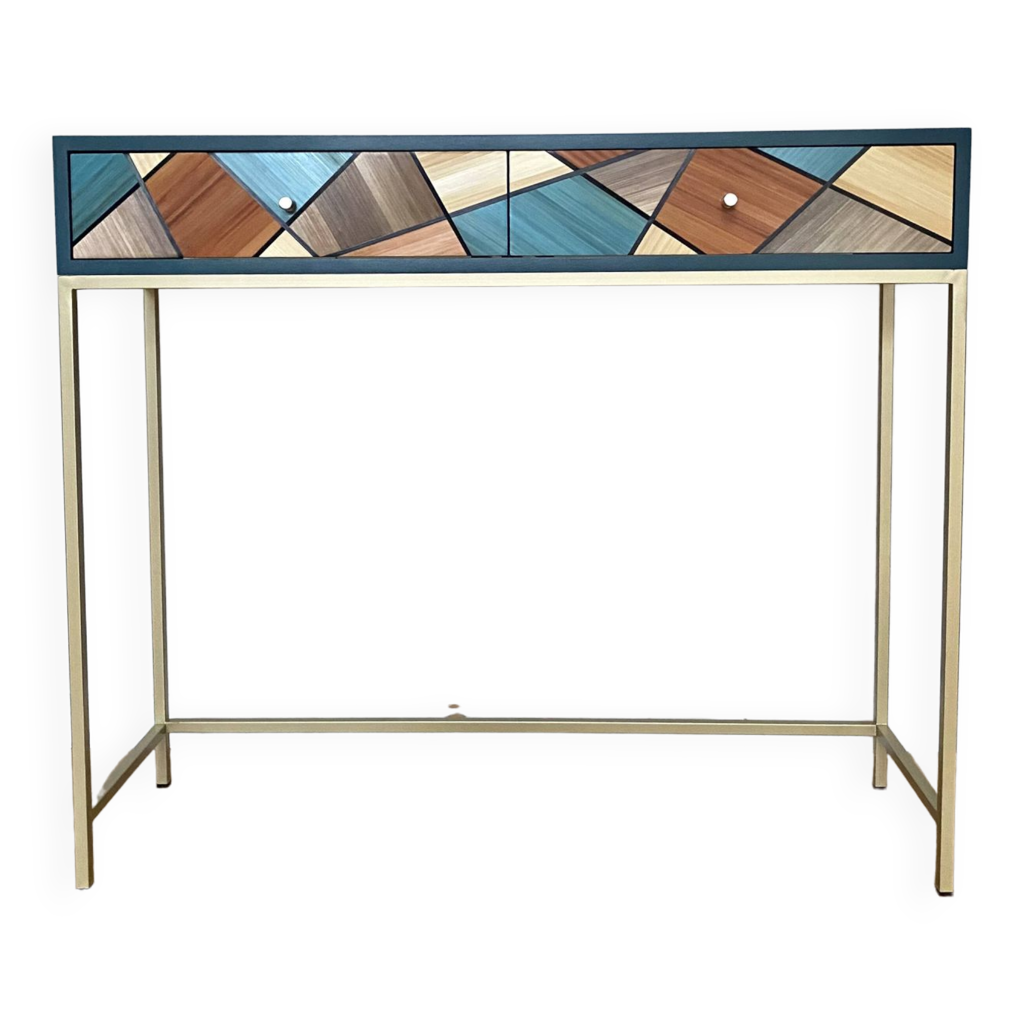 Console Couleurs marqueterie de paille | Selency