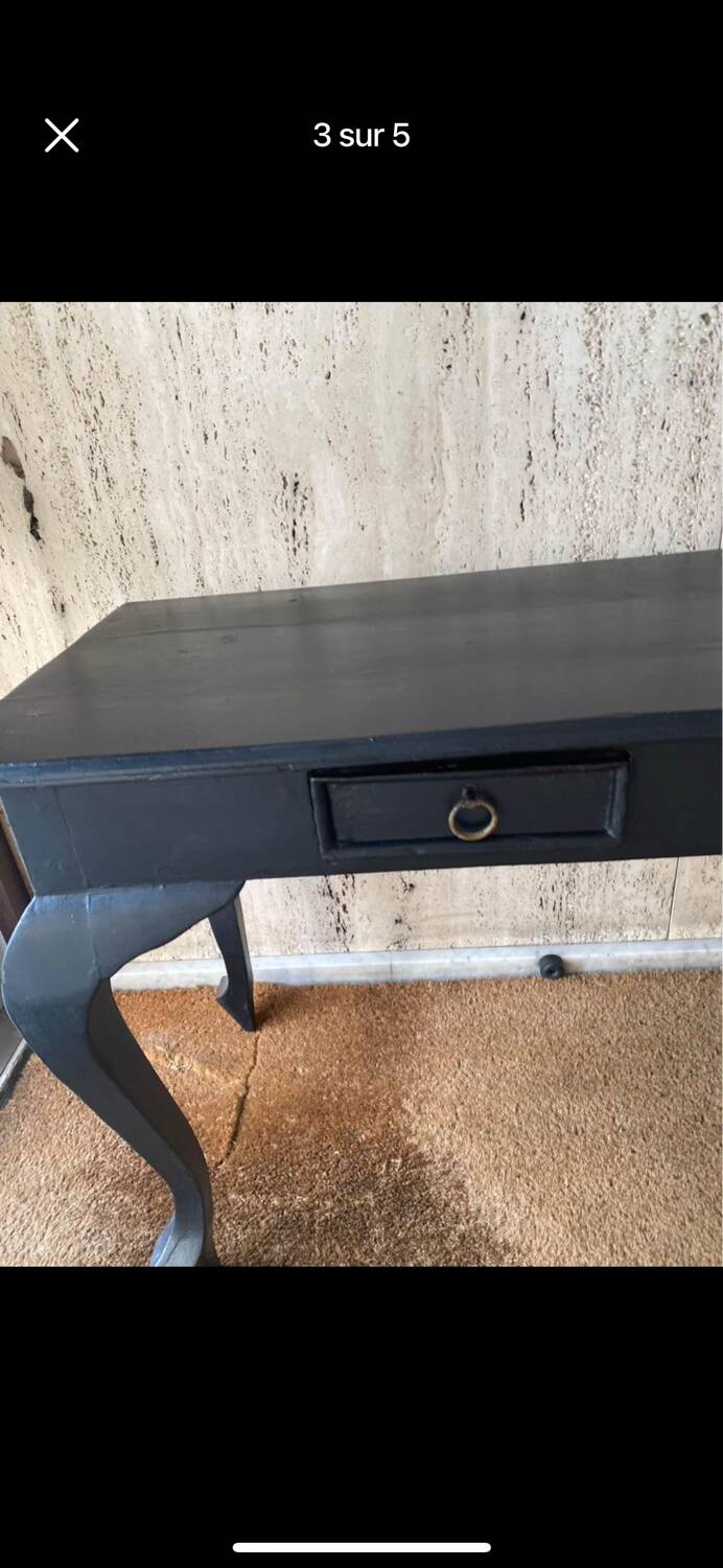 Console style Louis XV en bois noir | Selency