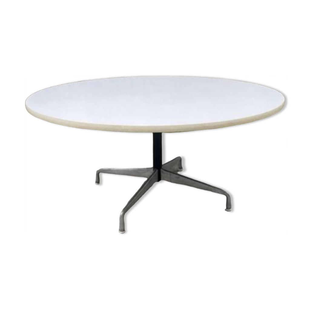 Tables ronde model e « segmented » Charles & Ray Eames Herman miller ...
