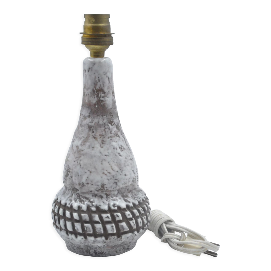Old sandstone lamp legs signed Albert Thiry Vallauris ceramic ...