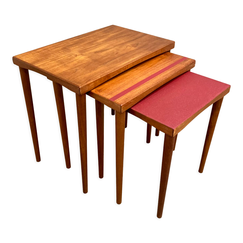 3 tables basses gigognes design scandinave design 1950 | Selency