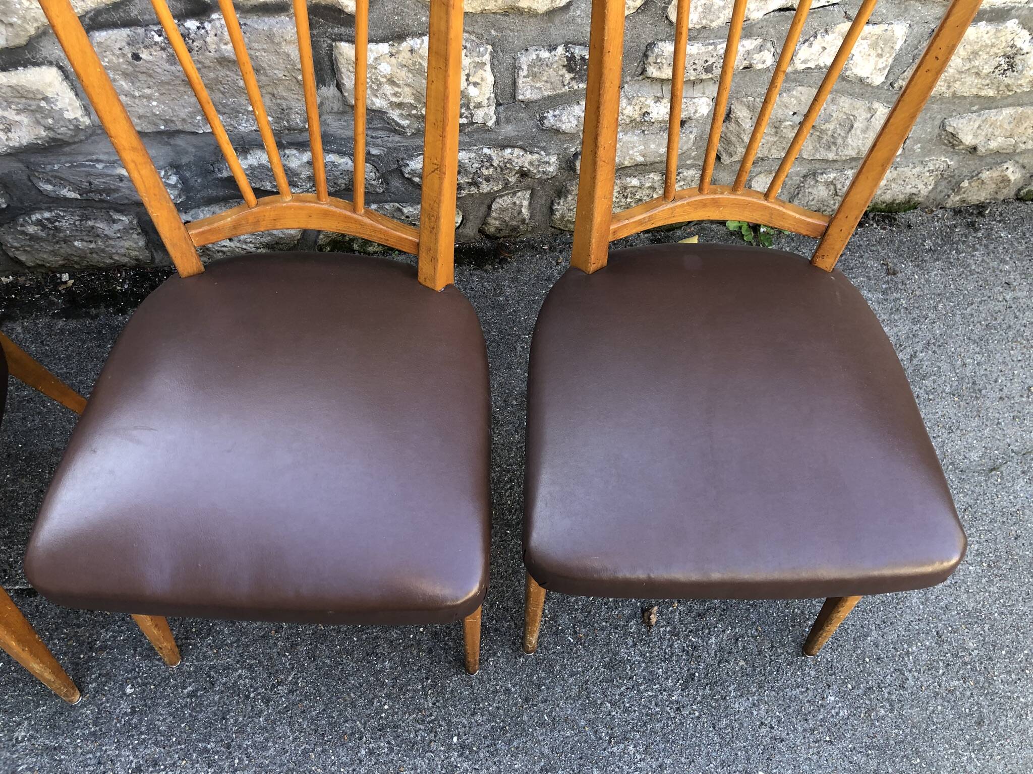 Série de cinq chaises vintages | Selency