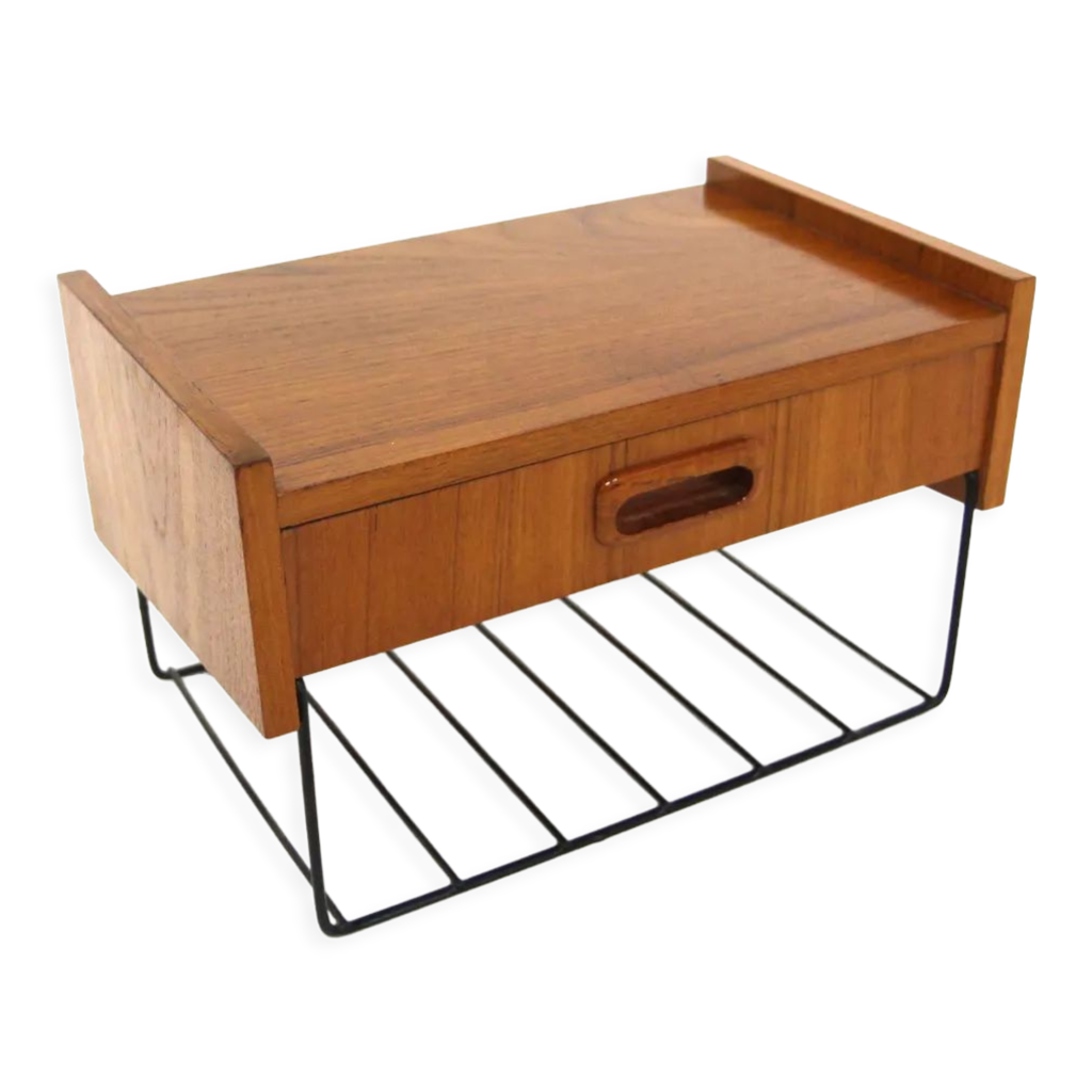 Tablette murale scandinave en teck, Suède, 1960 | Selency