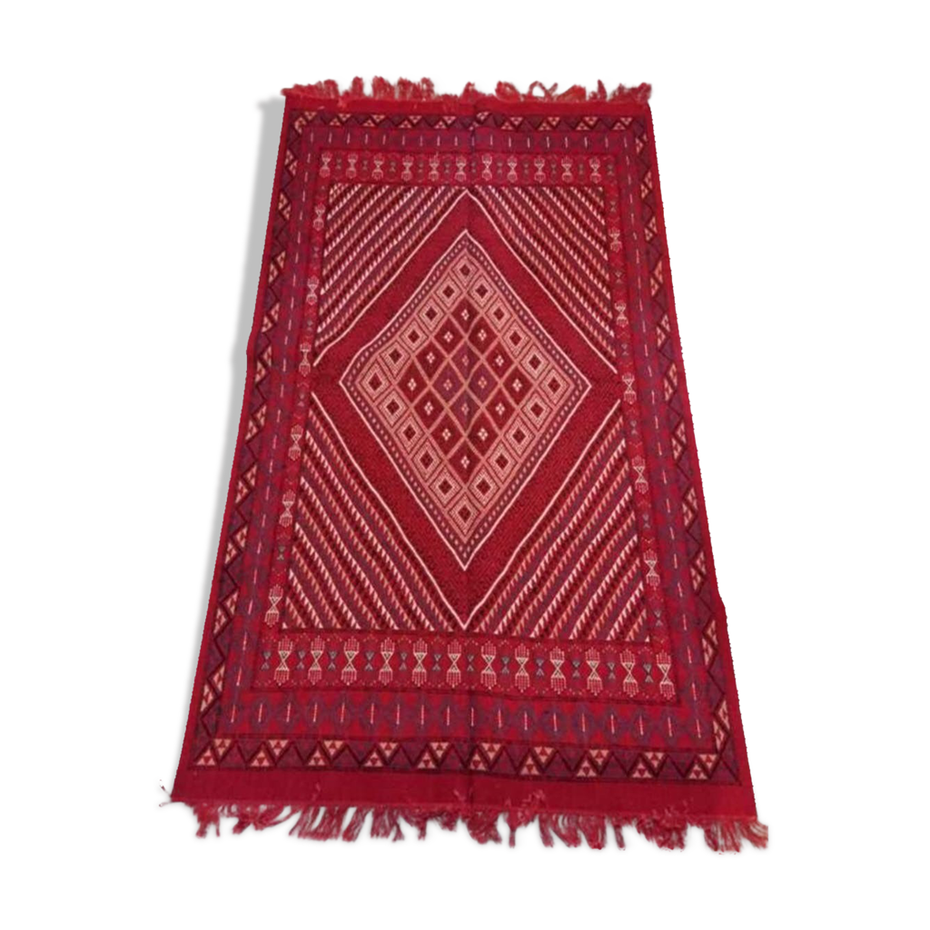 Tapis margoum fait main traditionnel en pure laine | Selency