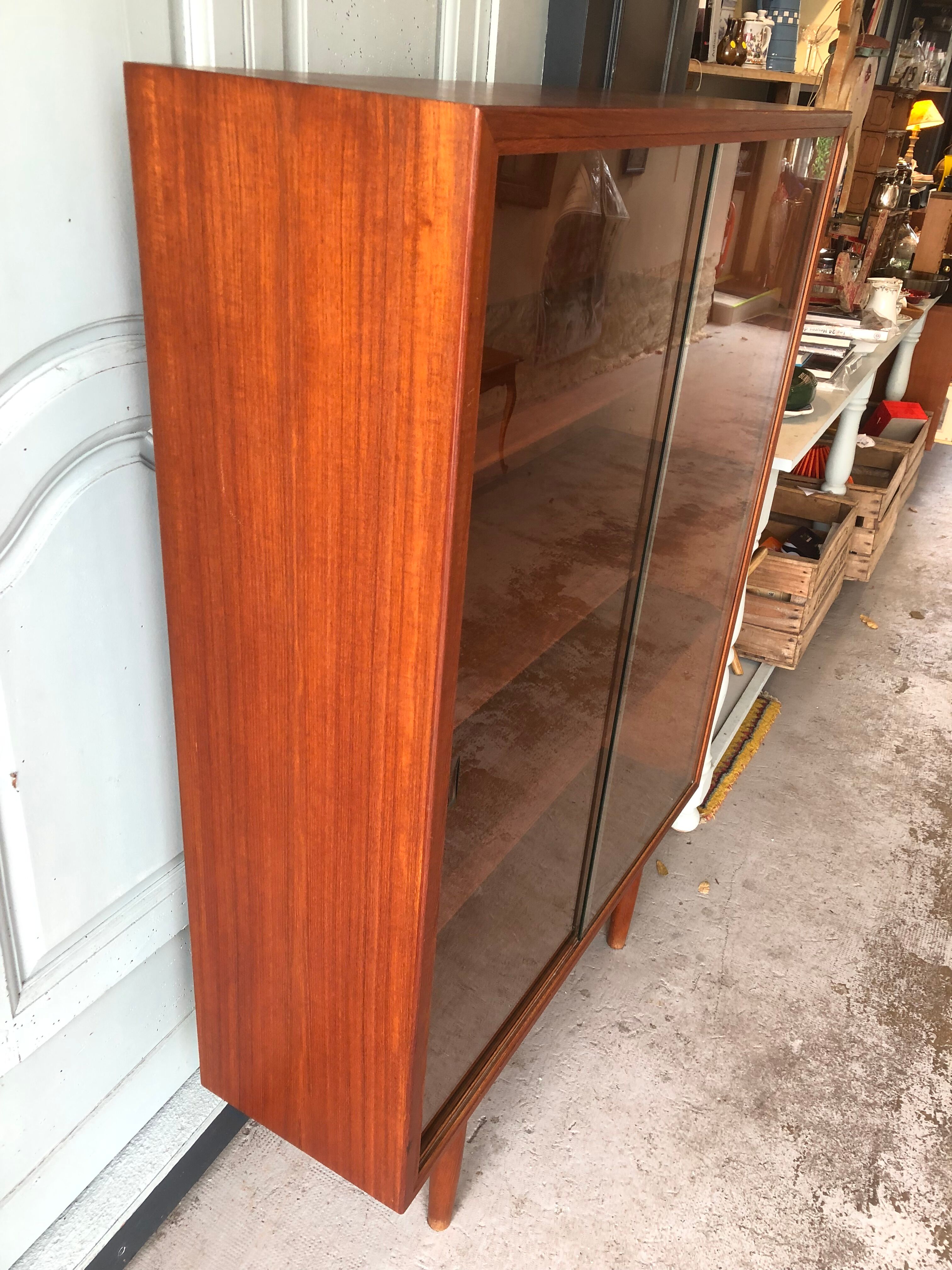 Bibliothèque vitrine scandinave design Børge Mogensen | Selency