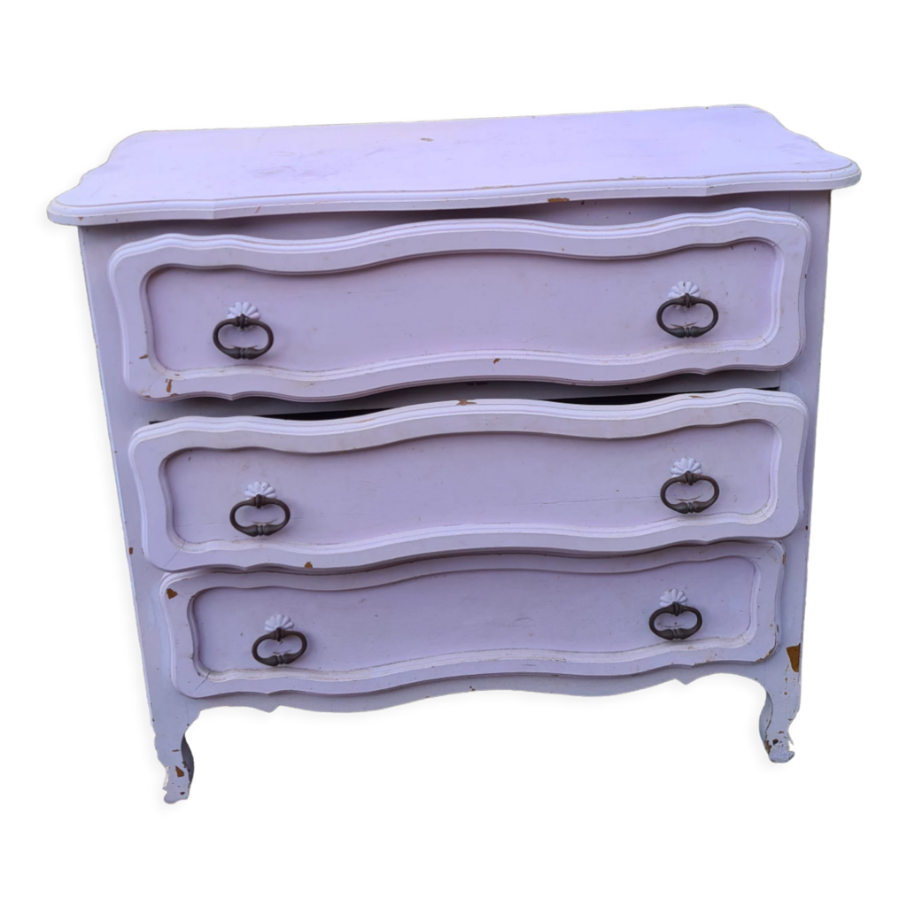 Commode vieux rose en bois | Selency