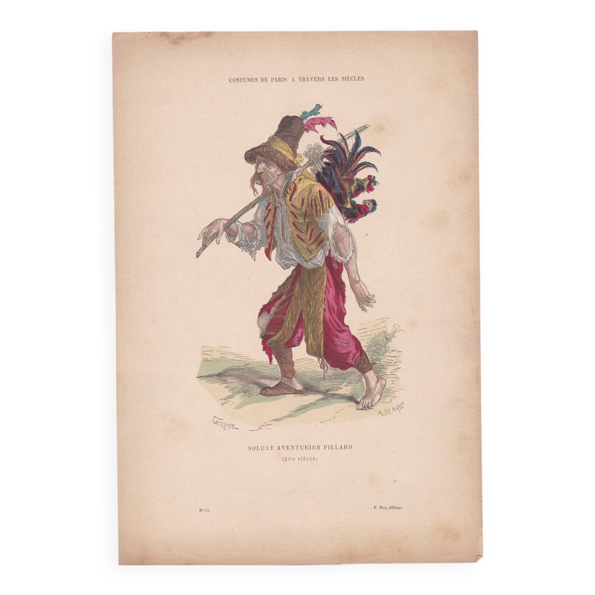 Illustration d'époque : éditeur F . Roy costumes de Paris | Selency