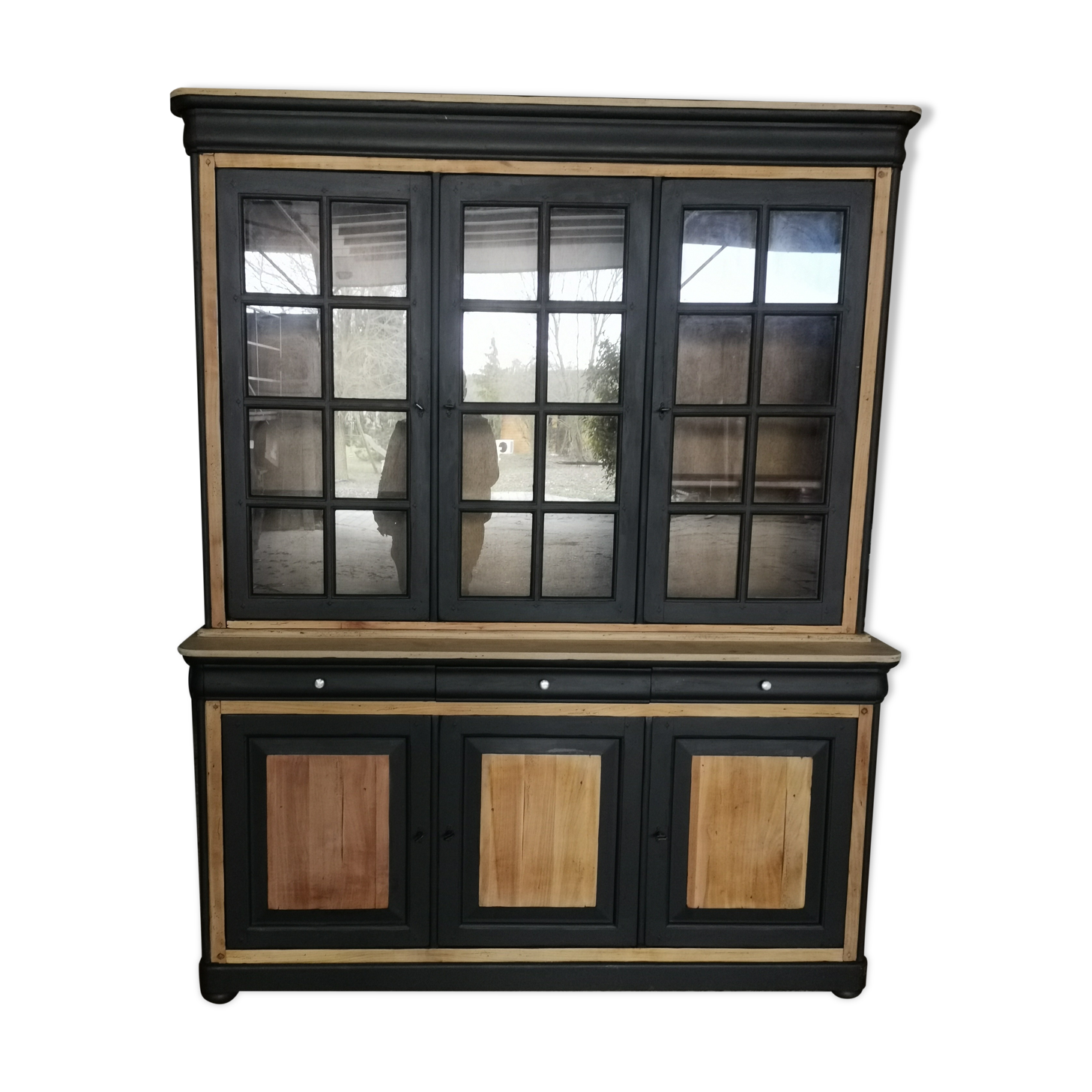 Buffet mérisier avec vitrine | Selency