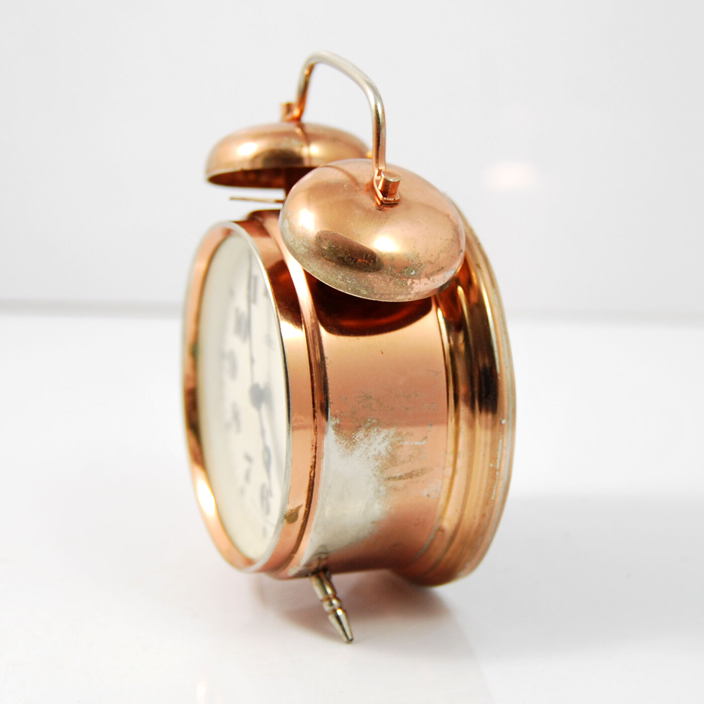 Copper alarm clock Prim, Czechoslovakia, 70s. | Selency