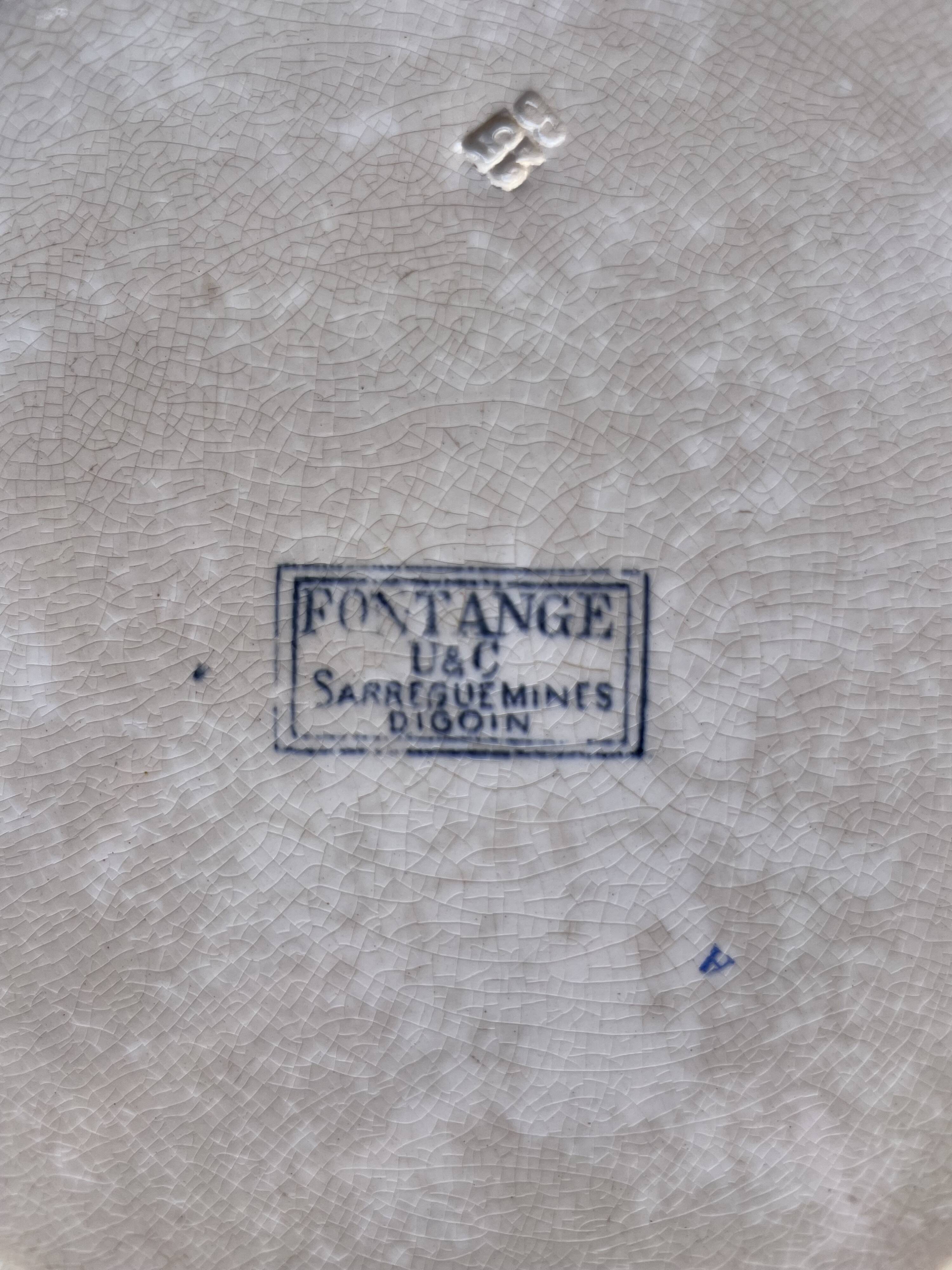 Plat creux U&C Digoin et Sarreguemines modèle Fontange | Selency