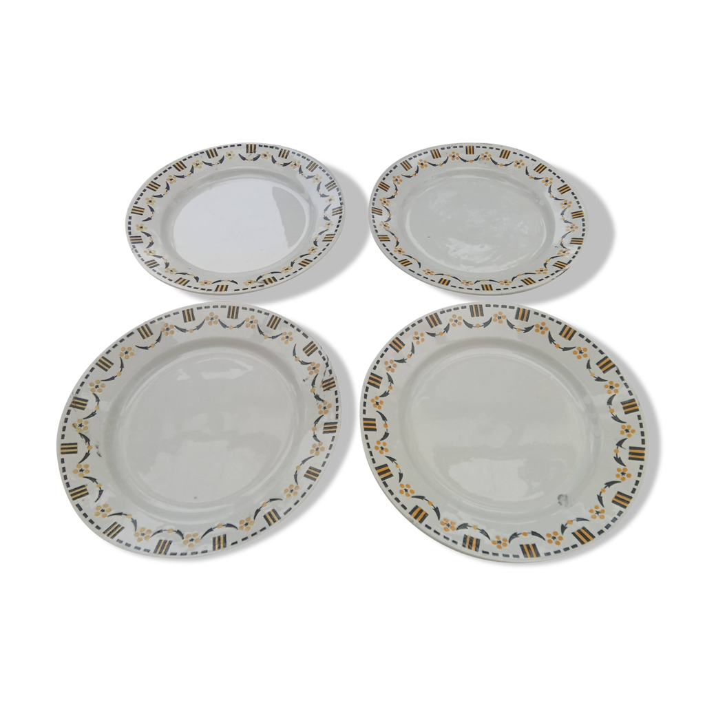 4 Assiettes Plates Gien Selency