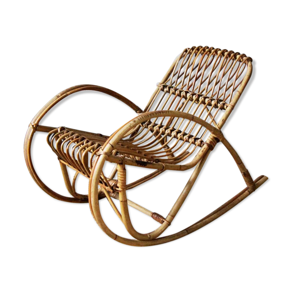 Rocking chair en rotin enfant | Selency