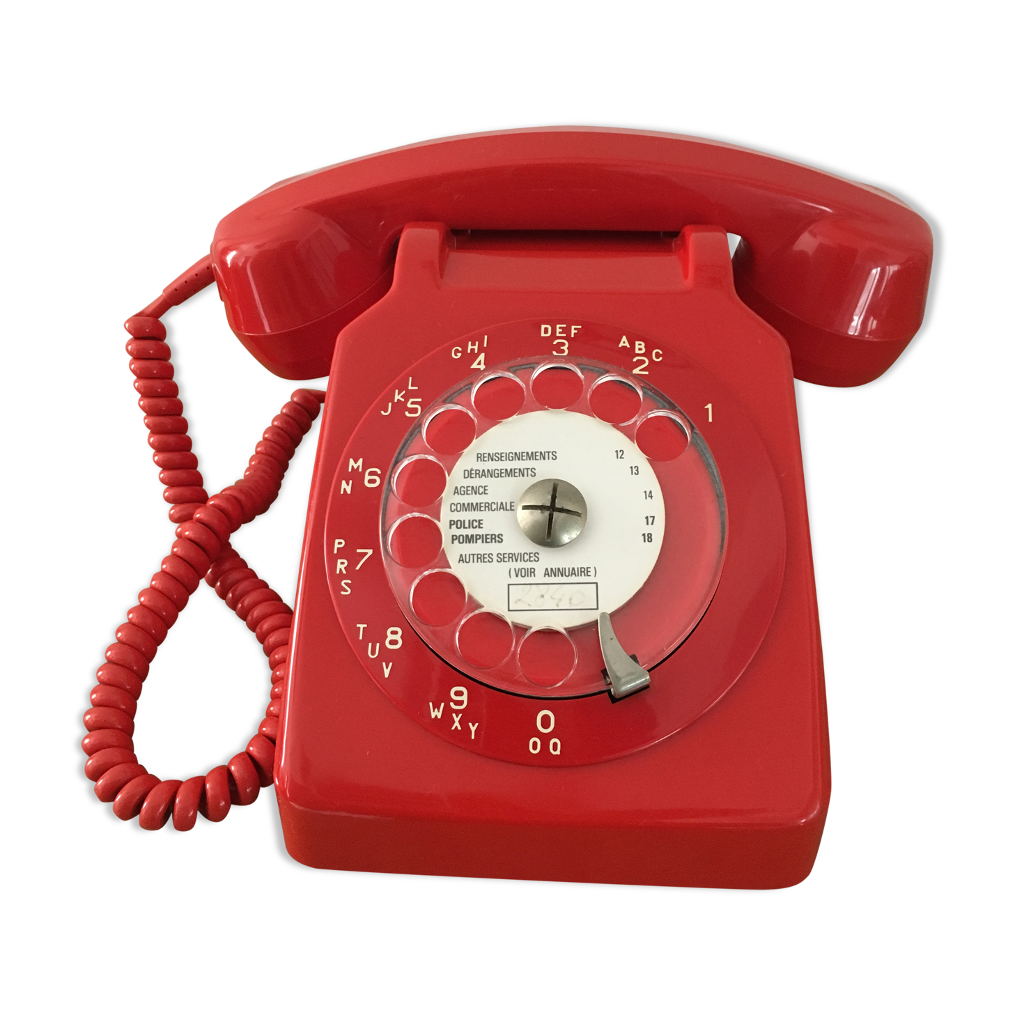 Téléphone à cadran vintage s63 rouge | Selency