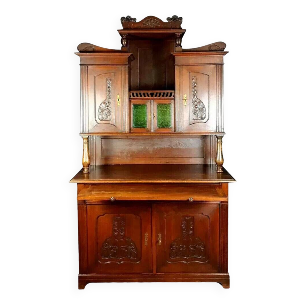 École de Nancy: buffet de forme papillon époque art nouveau en bois ...