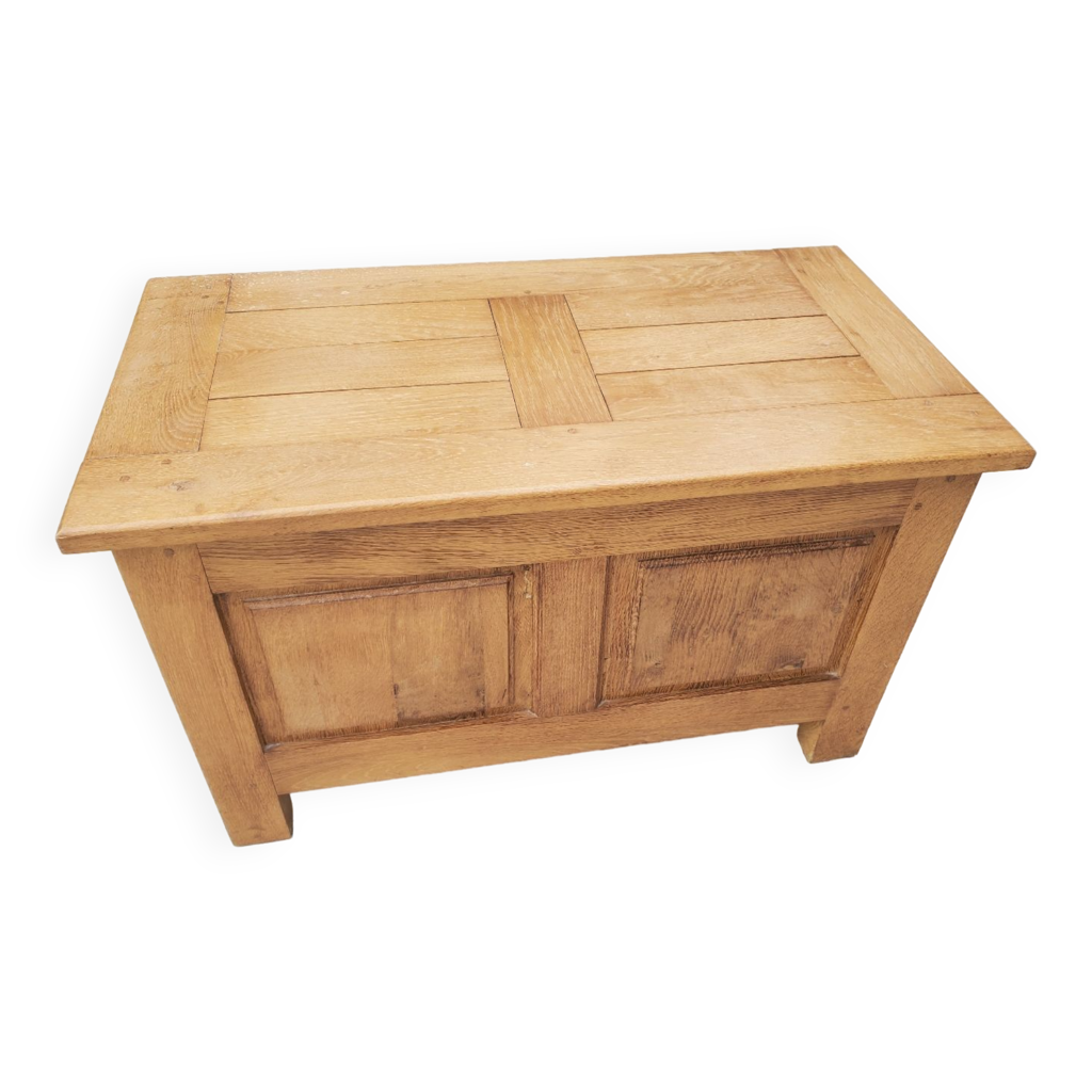 Coffre en chêne massif contemporain | Selency