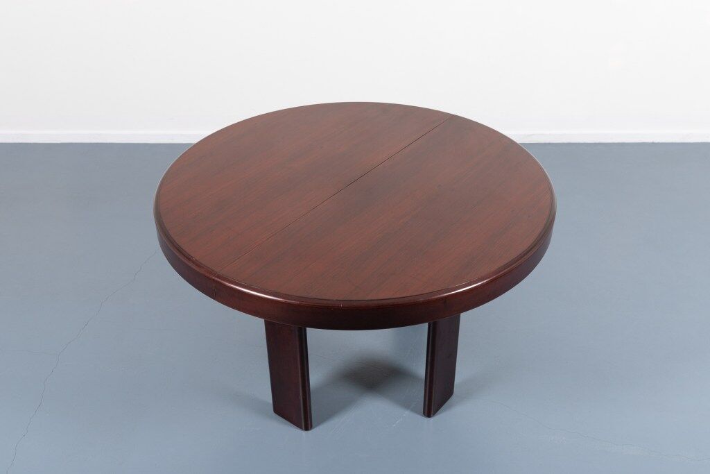 Table à manger circulaire extensible italienne, années 1960 | Selency
