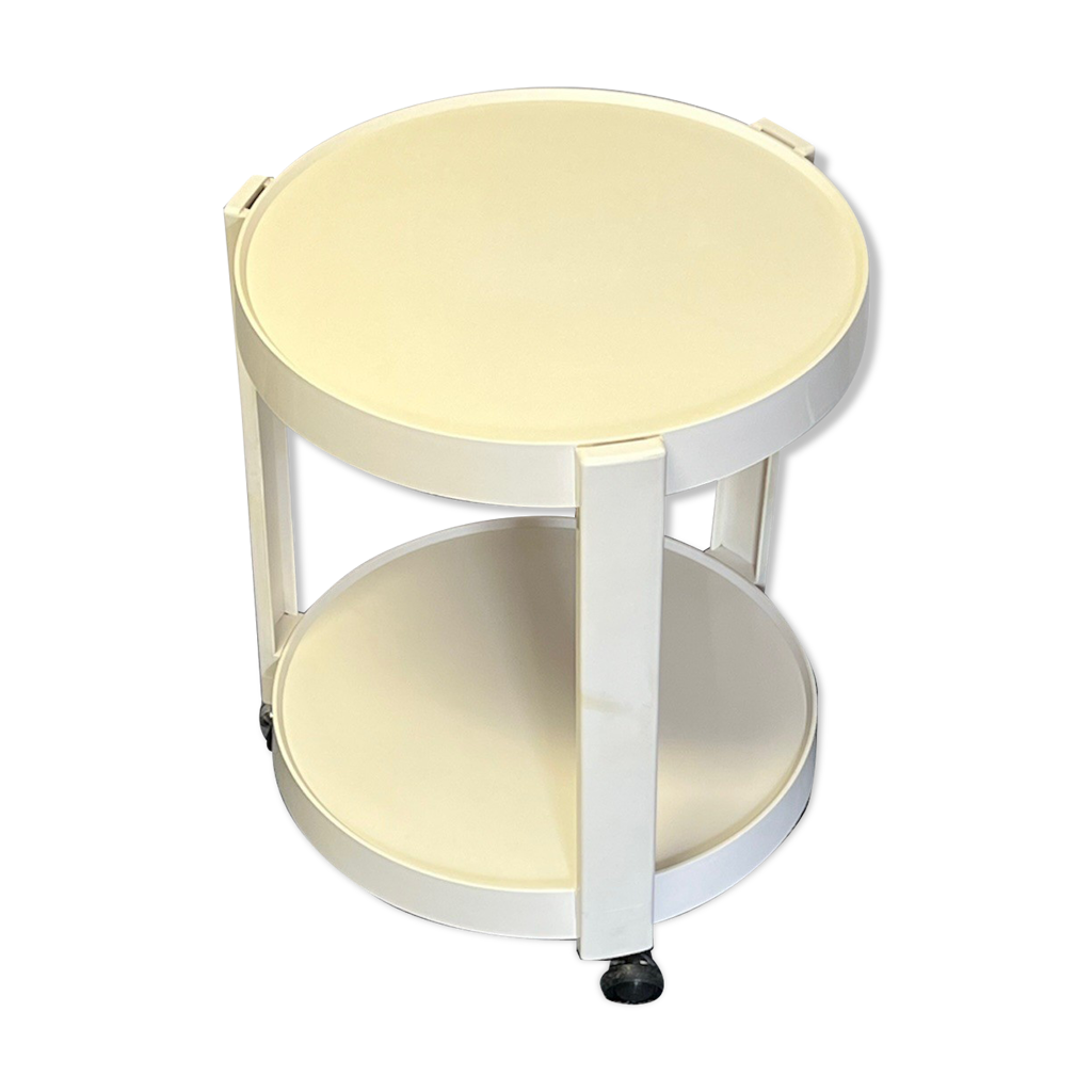 Table sur roues space age Kastilia des années 70 vintage | Selency