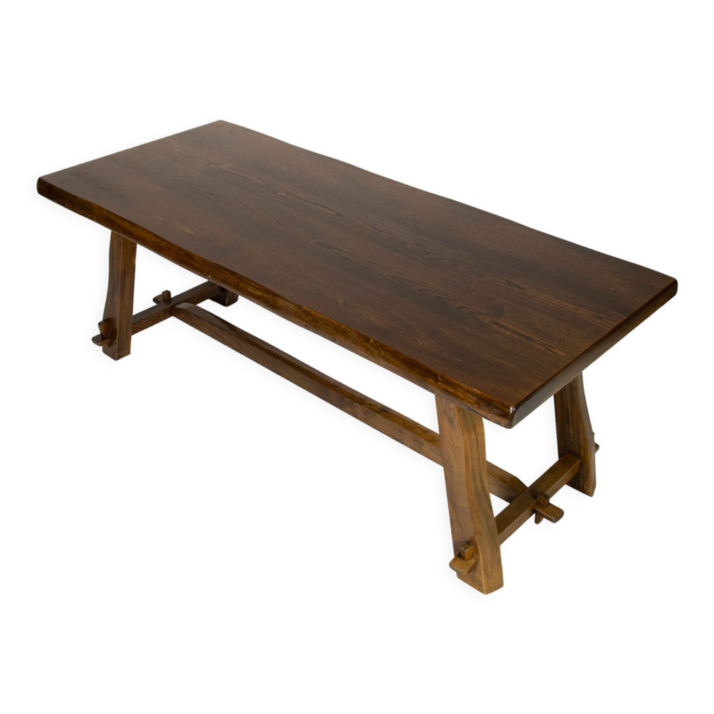 Table en orme par Aranjou France 1970s | Selency