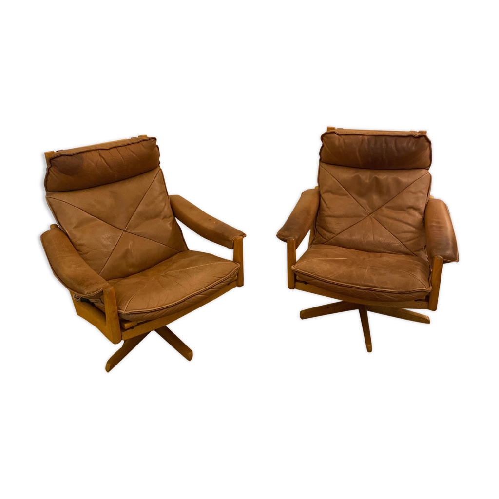 Pair of rotating chairs | Selency