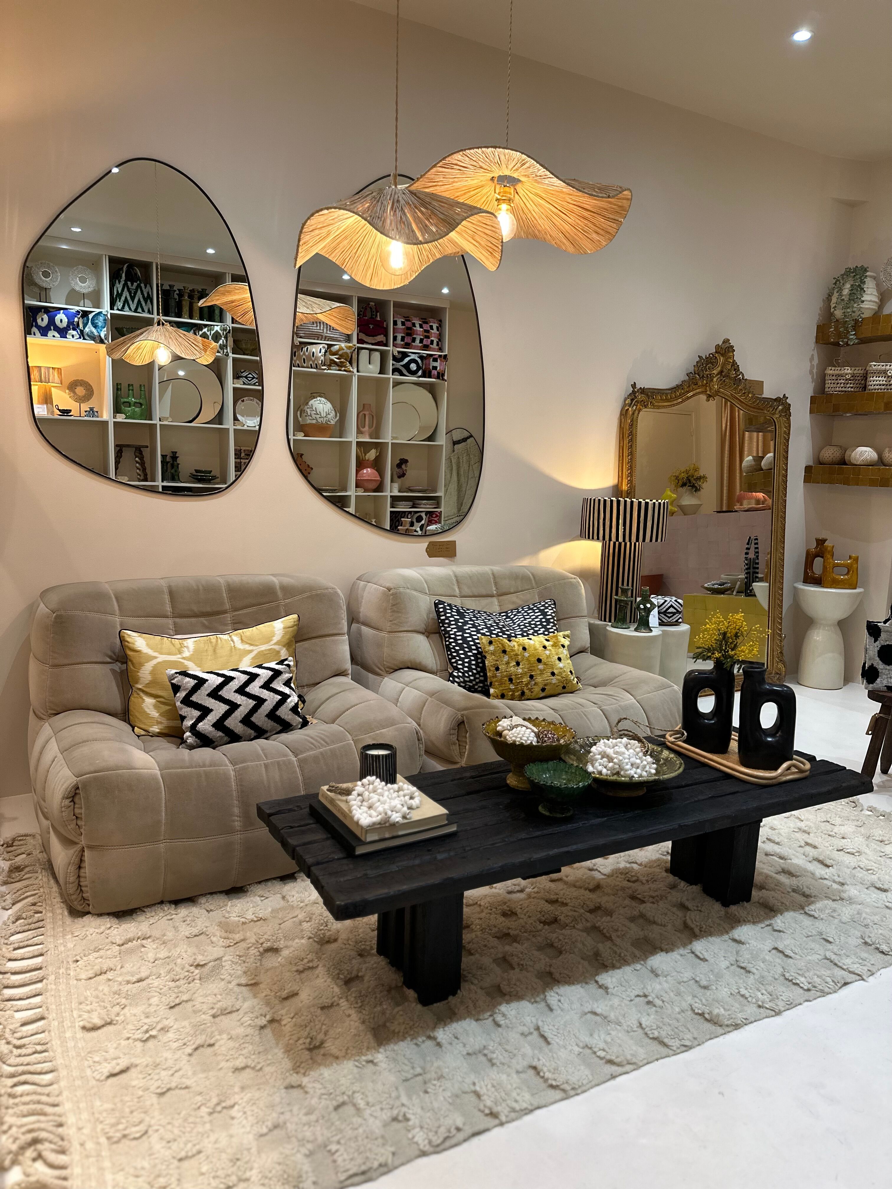 Suspension fleur vague en raphia oda - l d75 cm | Selency