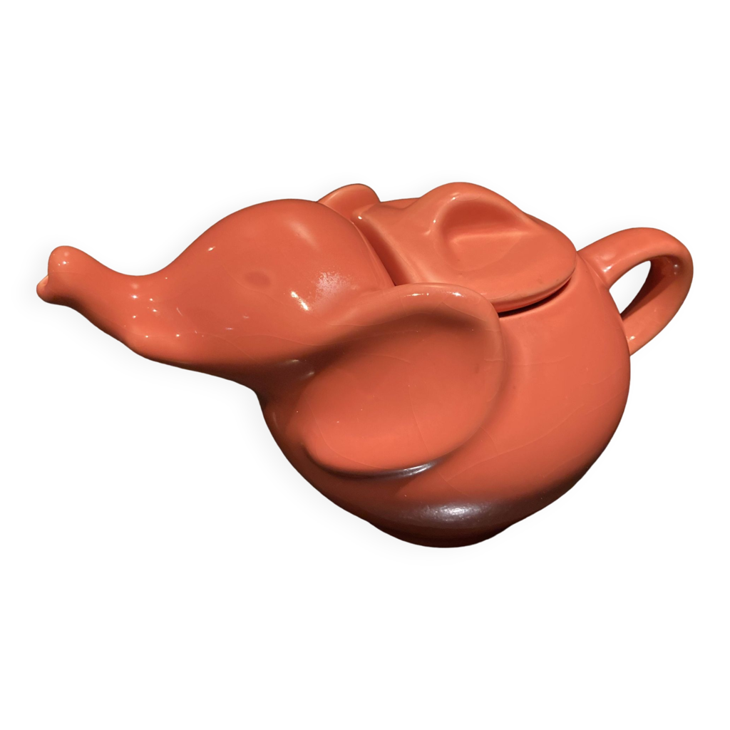 Théière éléphant lipton corail/orange vintage | Selency