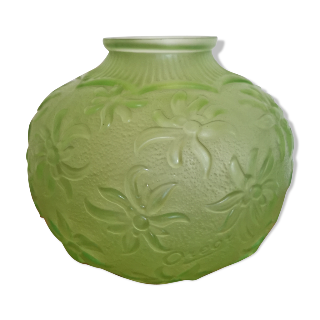 Vase boule Oreor en verre art déco | Selency