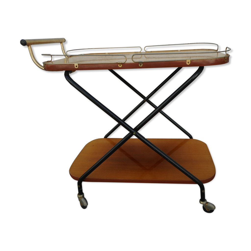 Desserte pliante en bois et métal | Selency