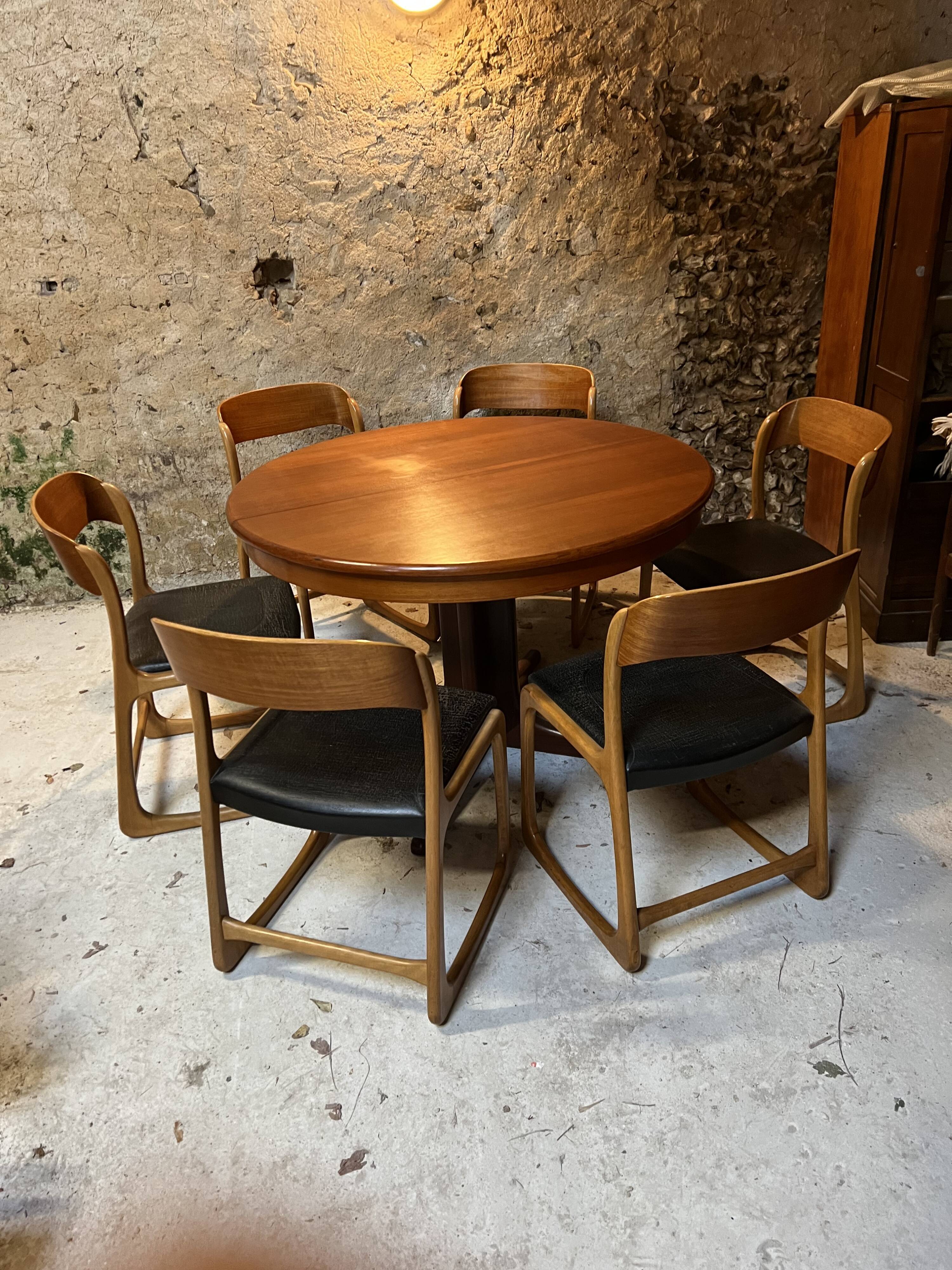 Ensemble Table à manger Baumann et ses 6 chaises | Selency