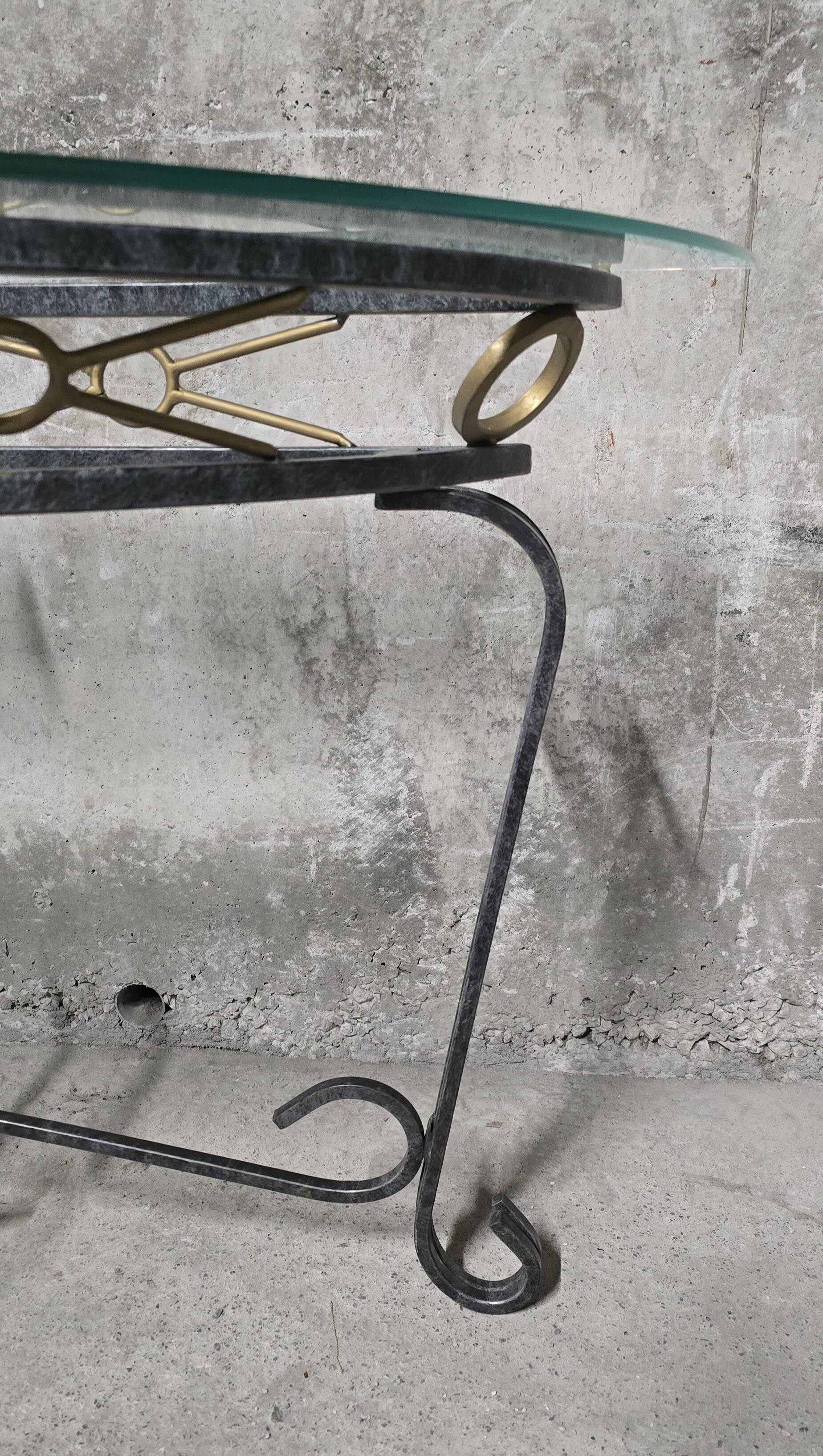 Console en fer forgé, demi lune | Selency